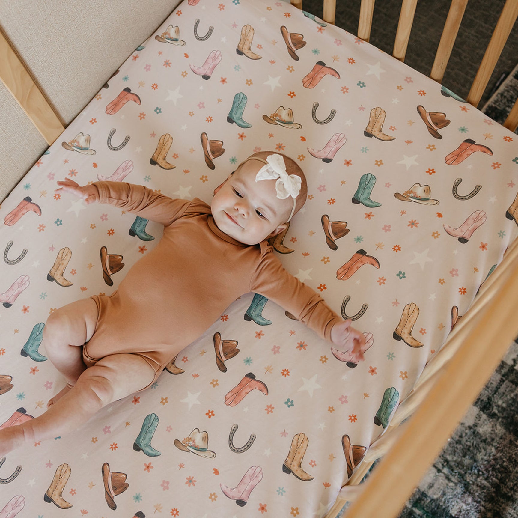 Premium Fitted Crib Sheets Collection | Copper Pearl