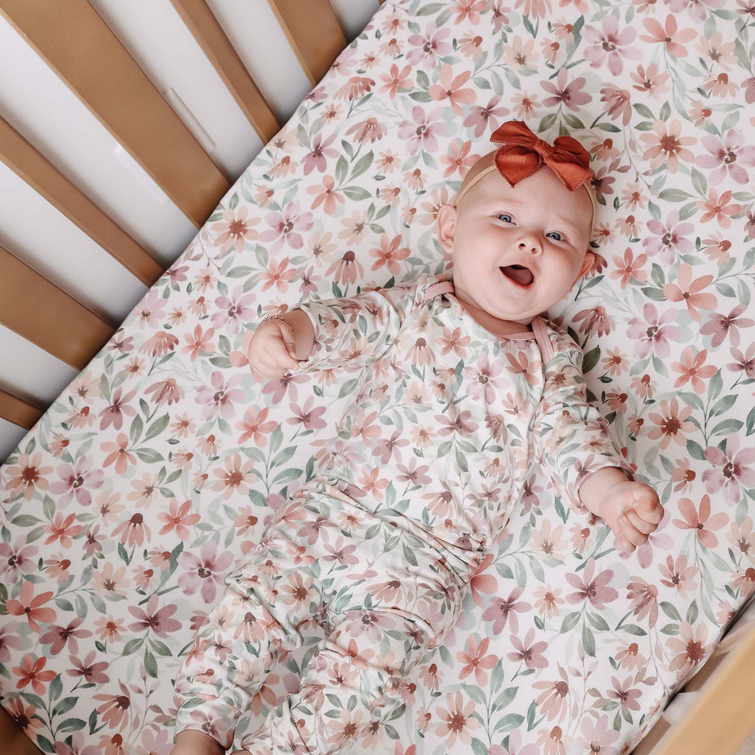 Copper Pearl Crib Sheets