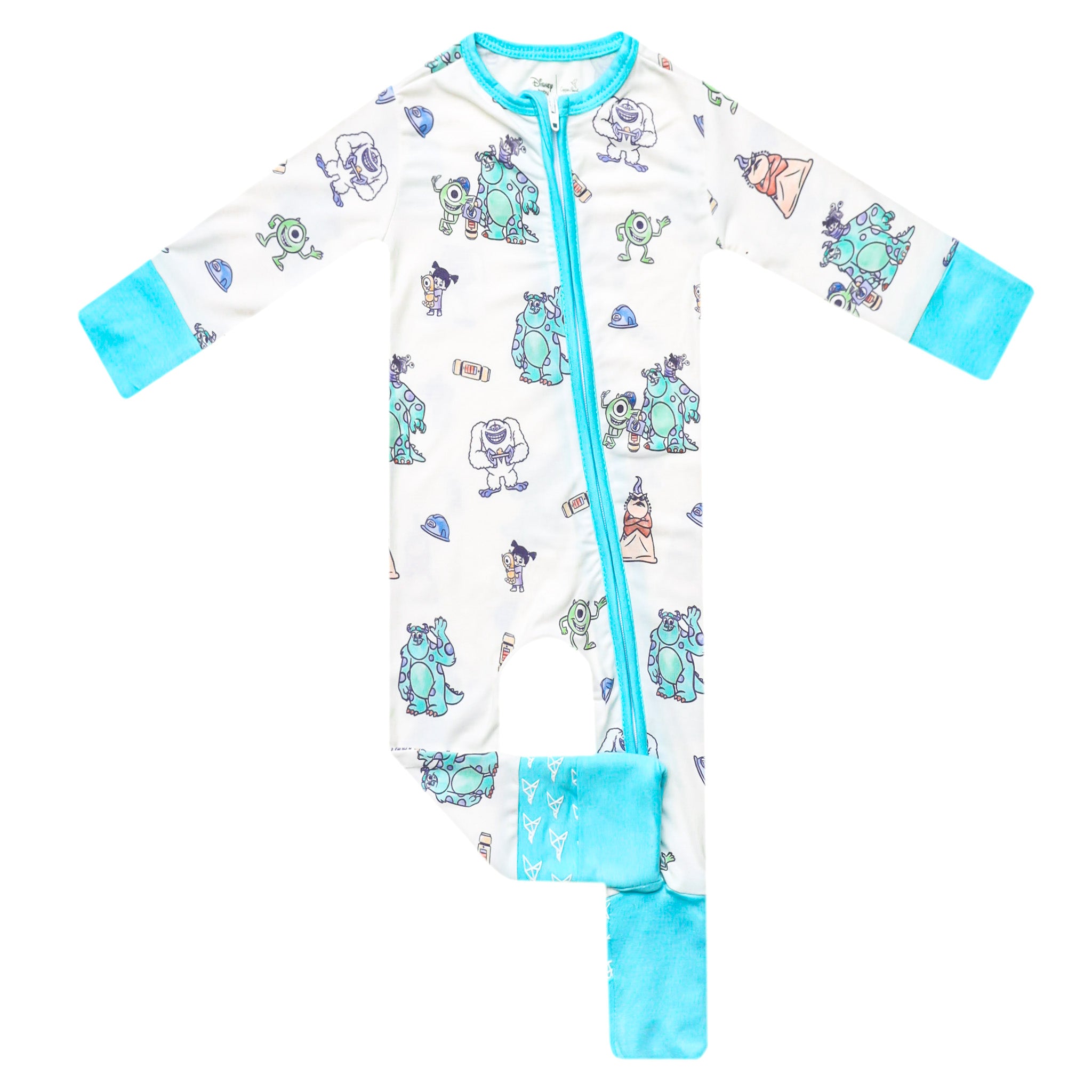 Convertible Zip-Up Footie Pajama - Monsters, Inc. Friends – Copper Pearl