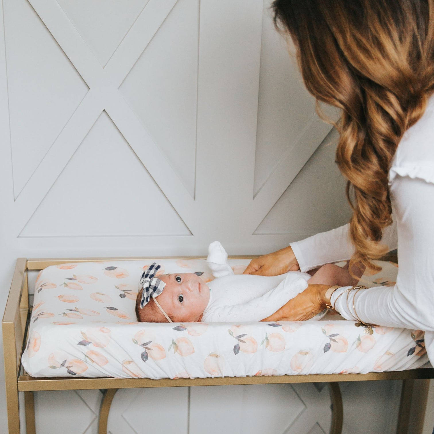 Premium Knit Diaper Changing Pad Cover - Caroline – Copper Pearl