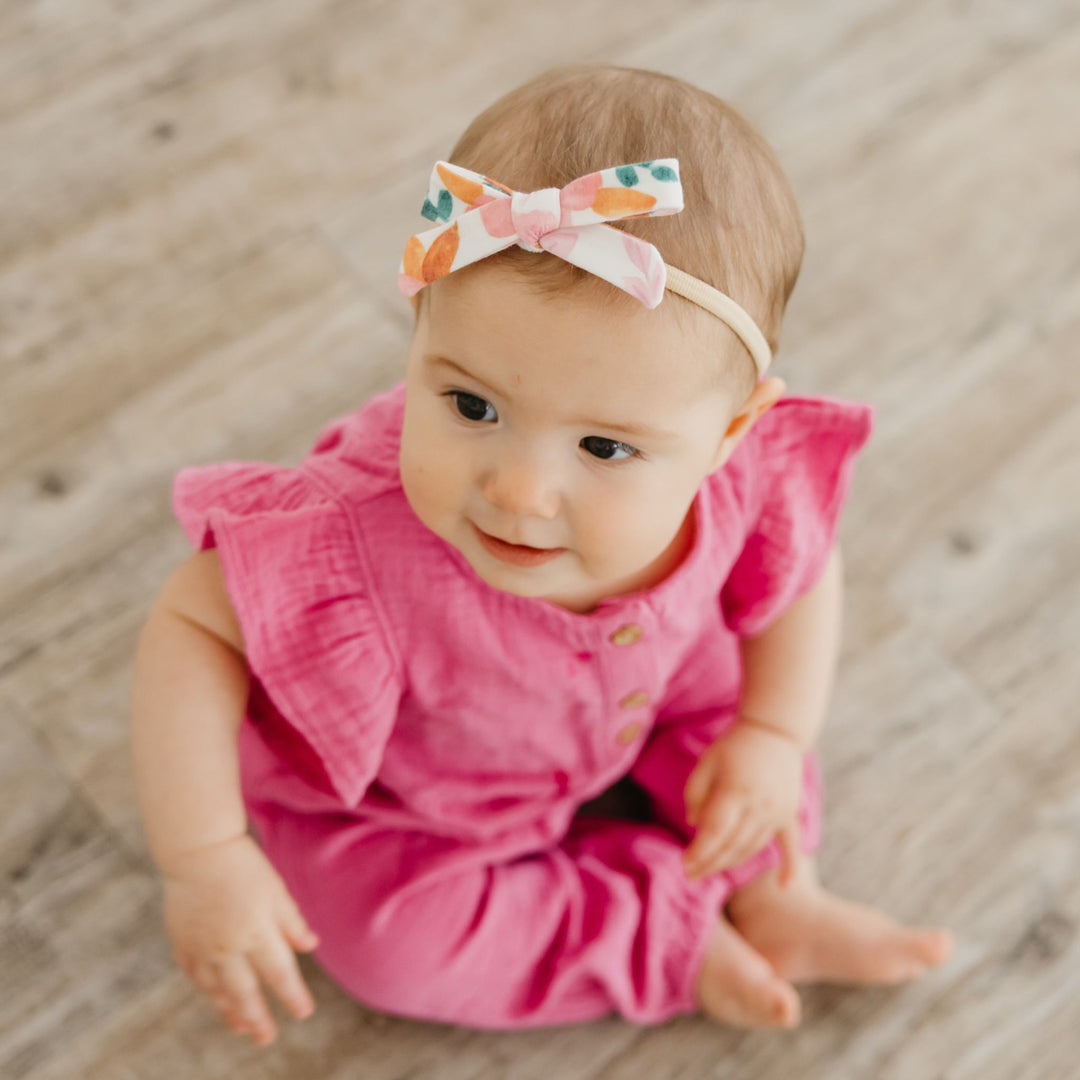 Ribbon Baby Bow - Siena – Copper Pearl