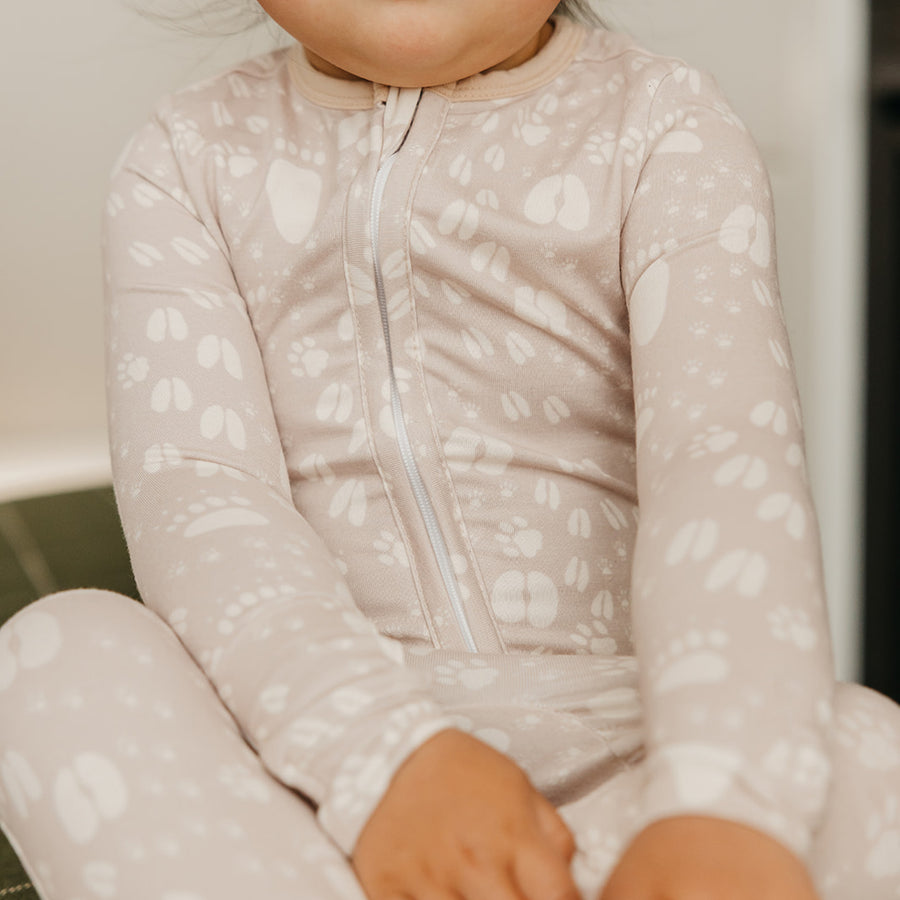 Zip-Up Footie Pajama - Tracker – Copper Pearl